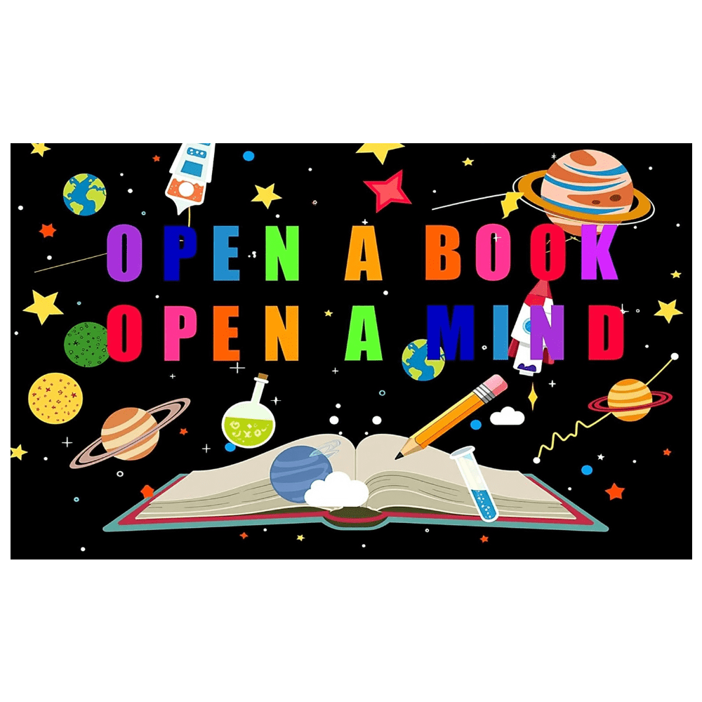 Colorful Space Banner Polyester Educational Background Decorative ...