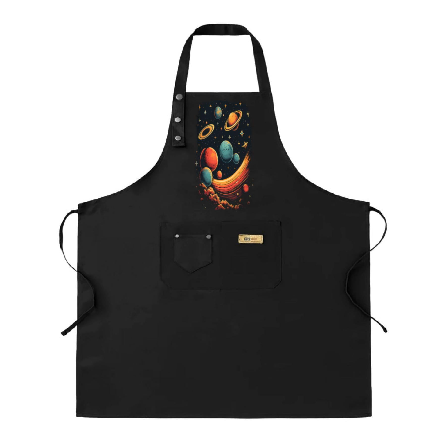Colorful Space Design Adjustable Bib Apron 2 Pack - Perfect for Cooking ...