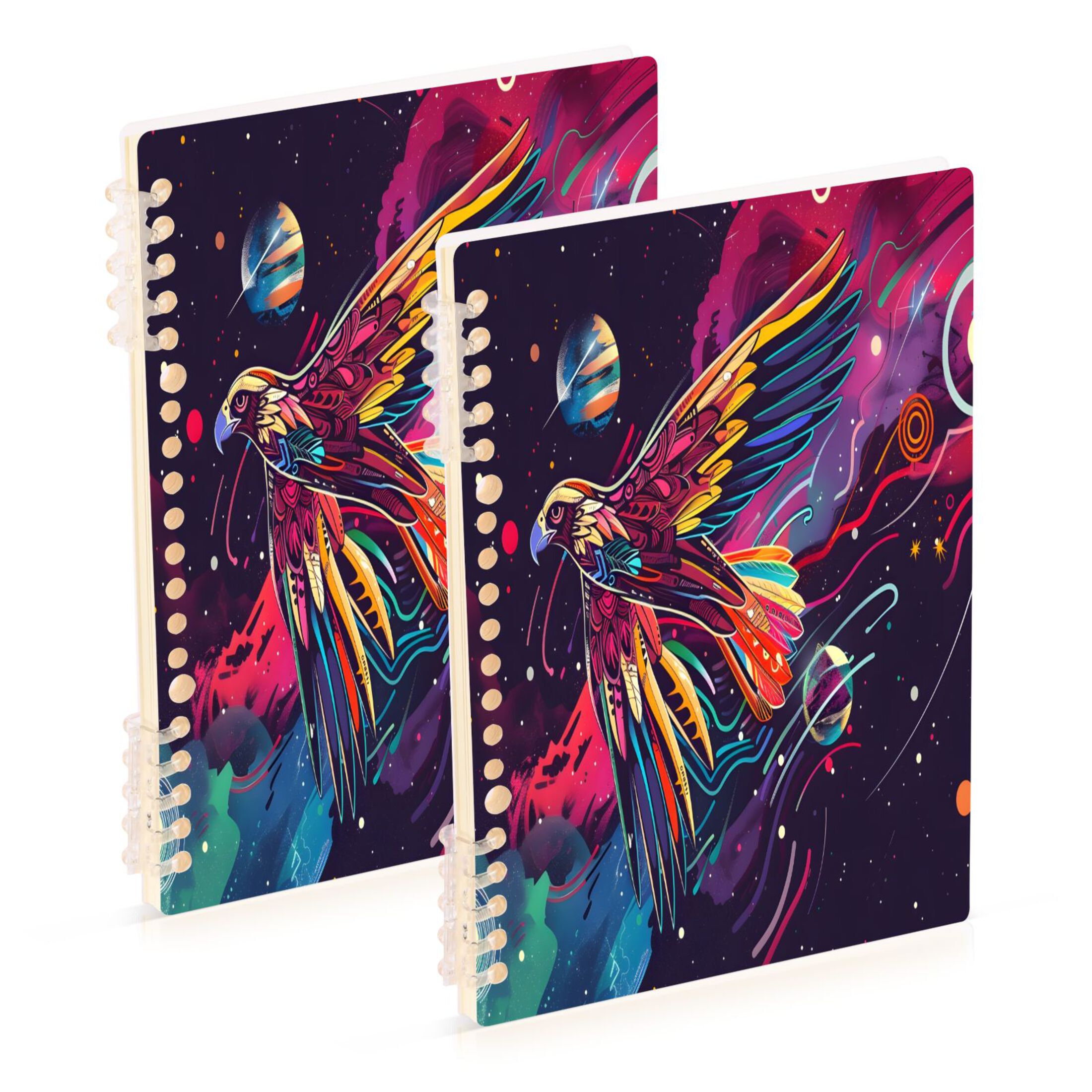 Colorful Space Eagles Notebooks 2 Pcs 1-subject Journal 60 Sheets A5 ...
