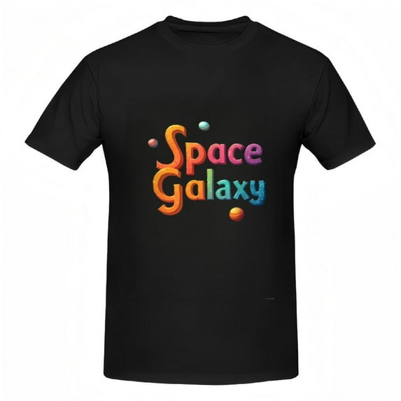 Colorful Space Galaxy Design Cotton Short Sleeve T-Shirt for Men ...