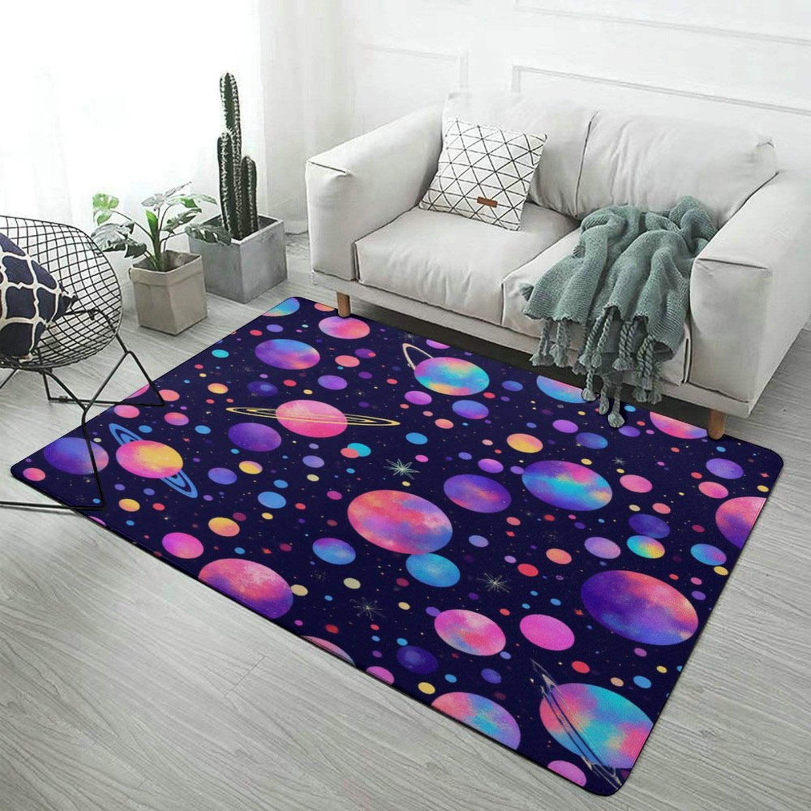 Colorful Space Galaxy Pattern Carpet Rug for Home Living Room Bedroom ...