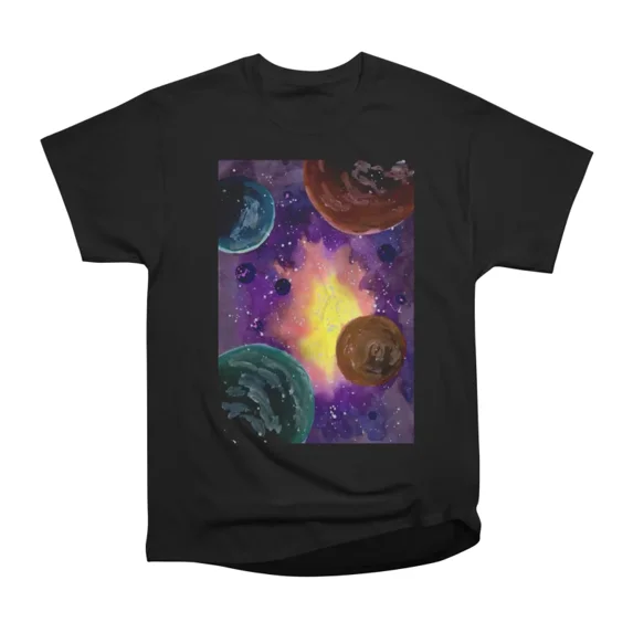Colorful Space Nebula and Planets T-Shirt Tee Gift For Him Merch For ...