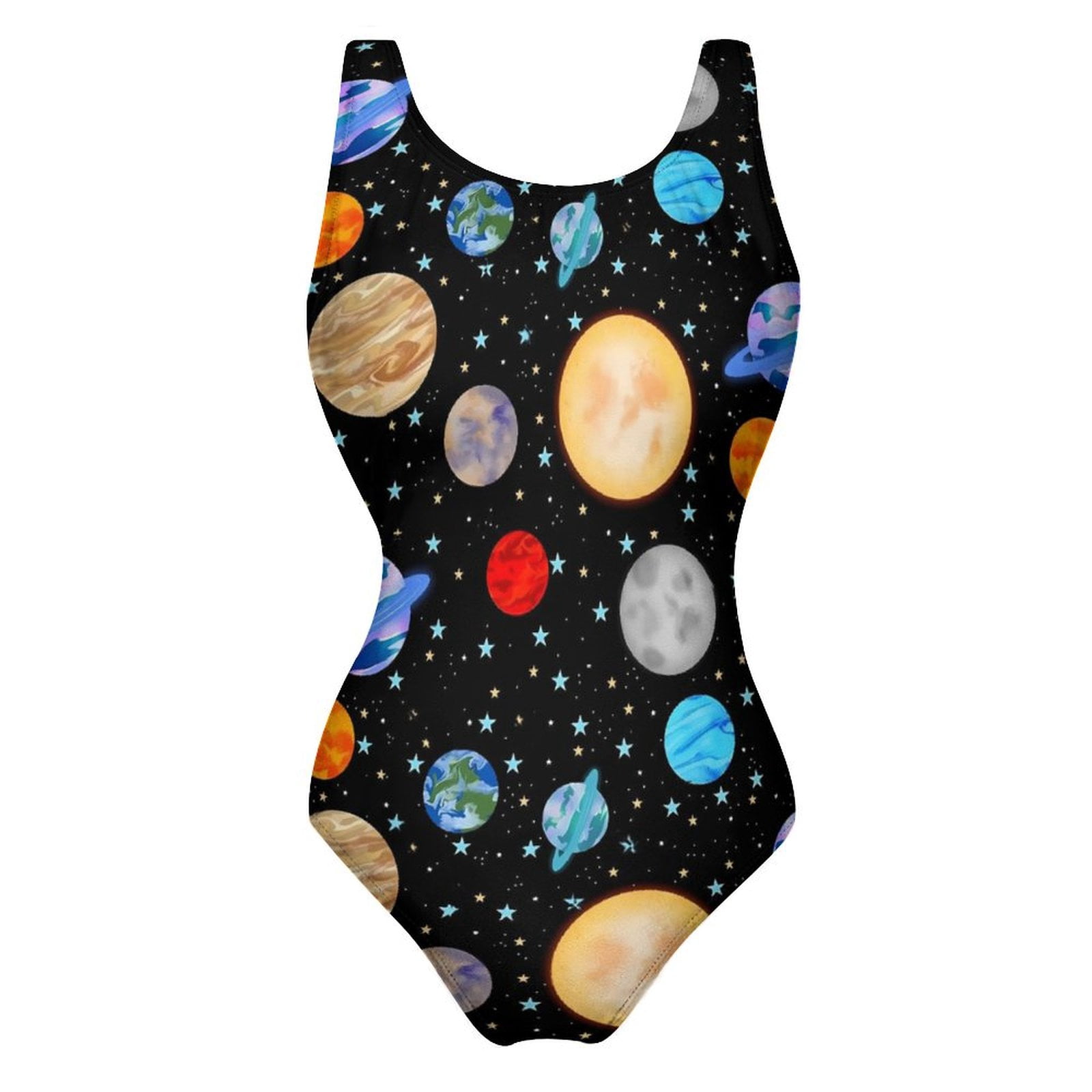 Colorful Space Swimsuit Fantasy Planets Swimwear One Piece Surfing ...