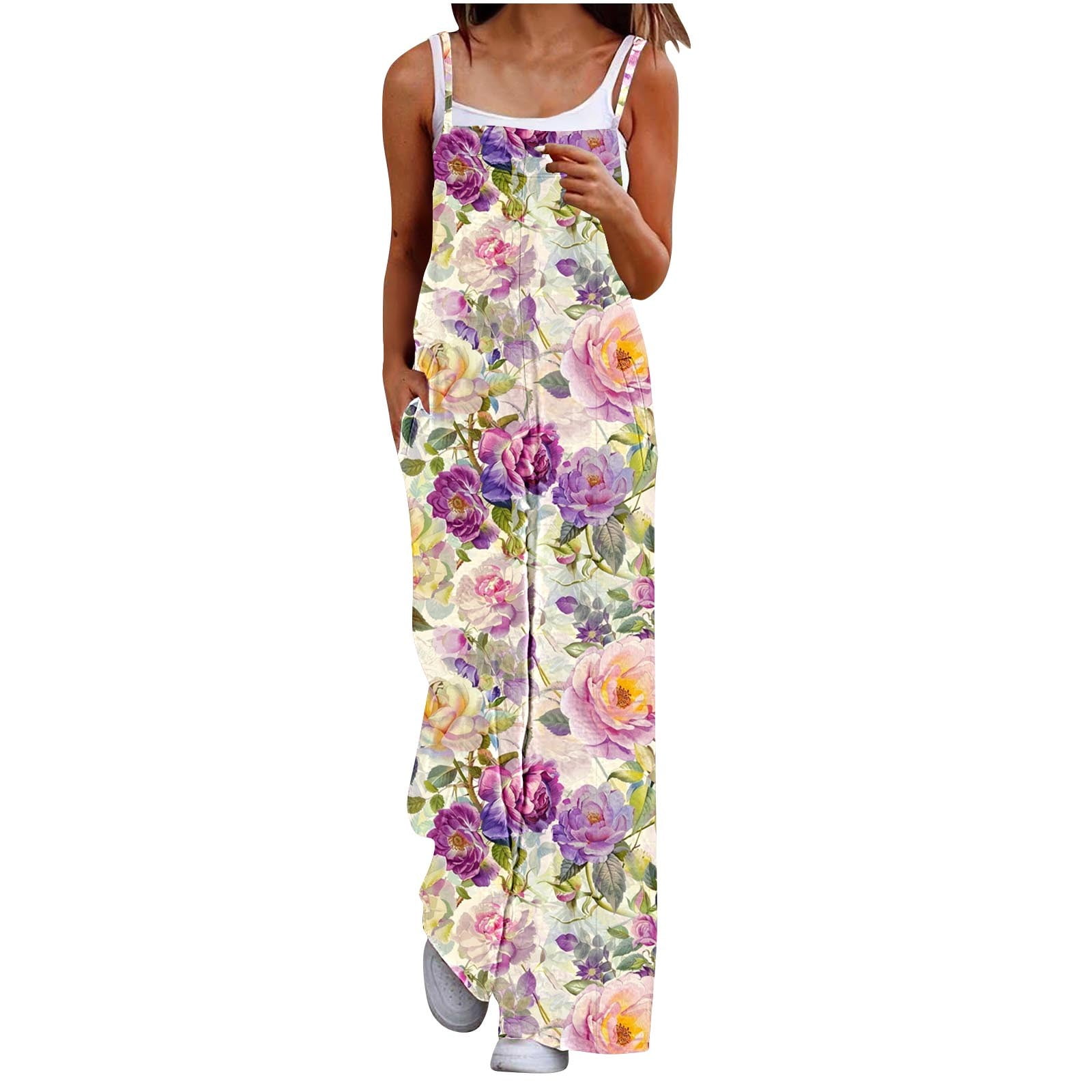 Colorful Spandex Pants for Women Fall Summer Floral Print Loose Fit ...