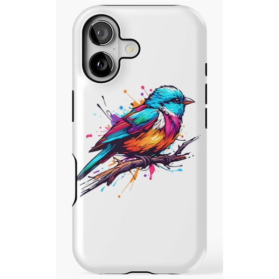 Colorful Sparrow Bird Wildlife Nature Art Phone Case for iPhone 11 12 ...