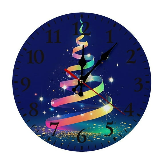 Colorful Spiral Tree Sparkles Wall Clock Modern Design Clocks Wall ...