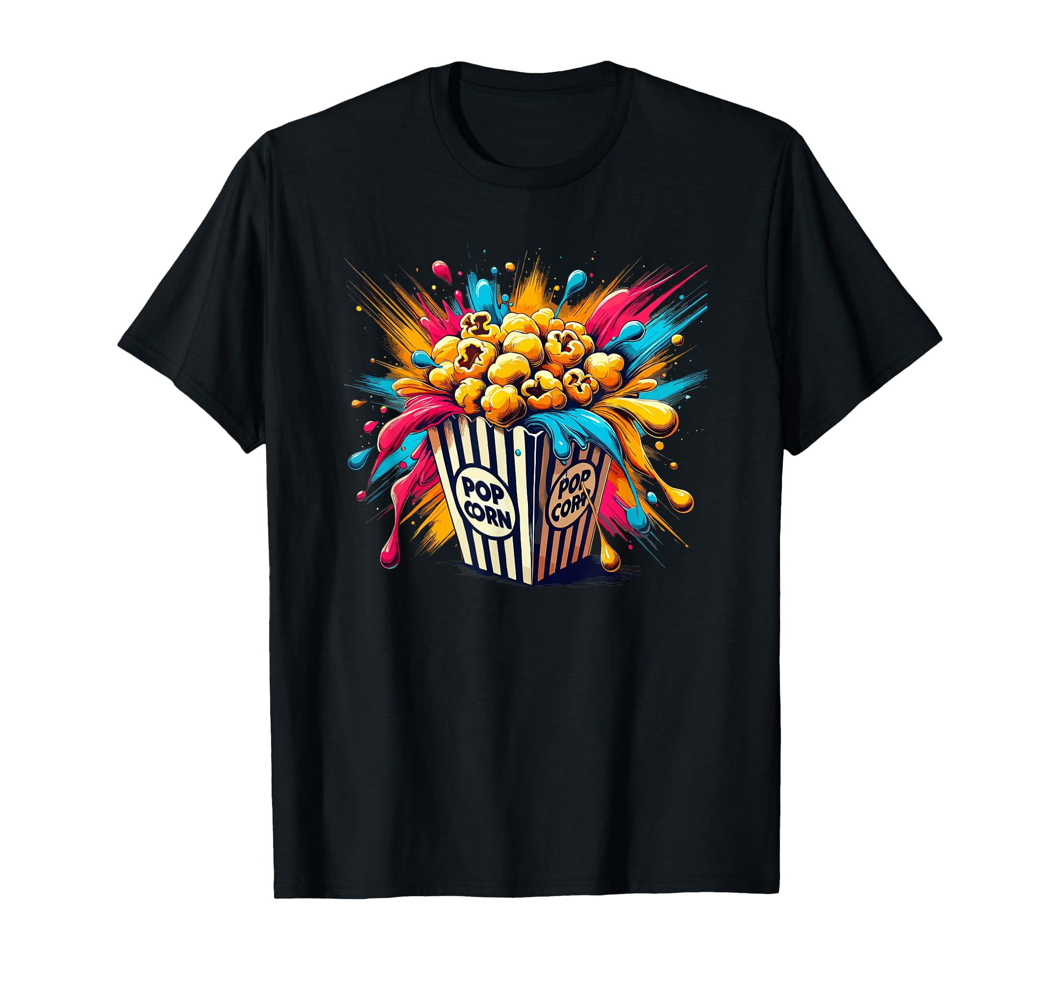 Colorful Splash Art Popcorn Corn Kernel T-Shirt - Walmart.com