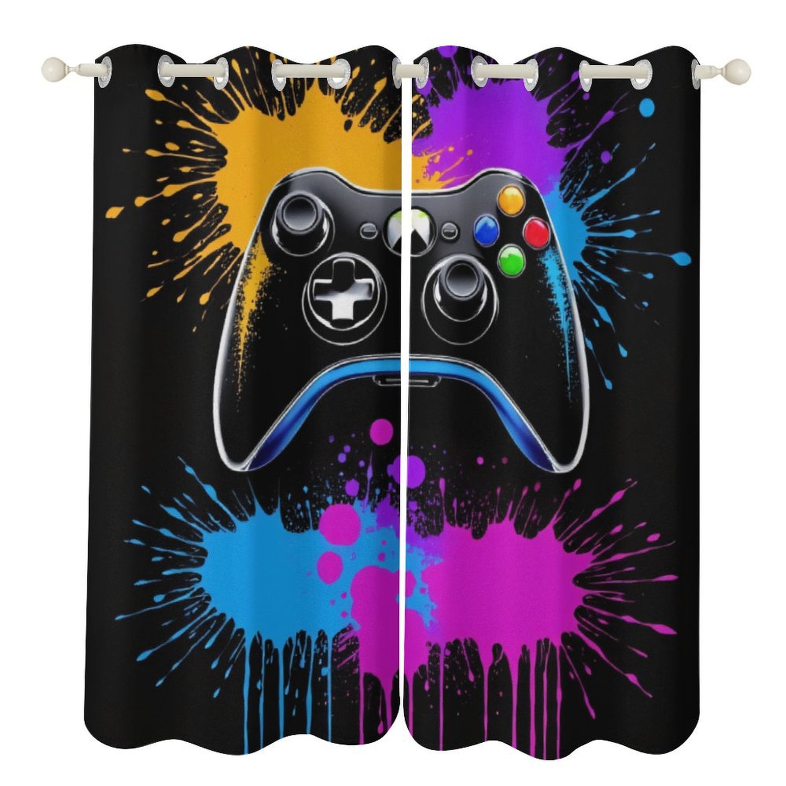 Colorful Splash Game Controller Art 2 Panels 3D Printing Pattern ...