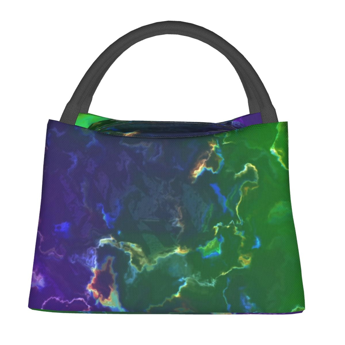 Colorful Splash Lunch Bag Abstract ink Print Travel Lunch Box For Women ...