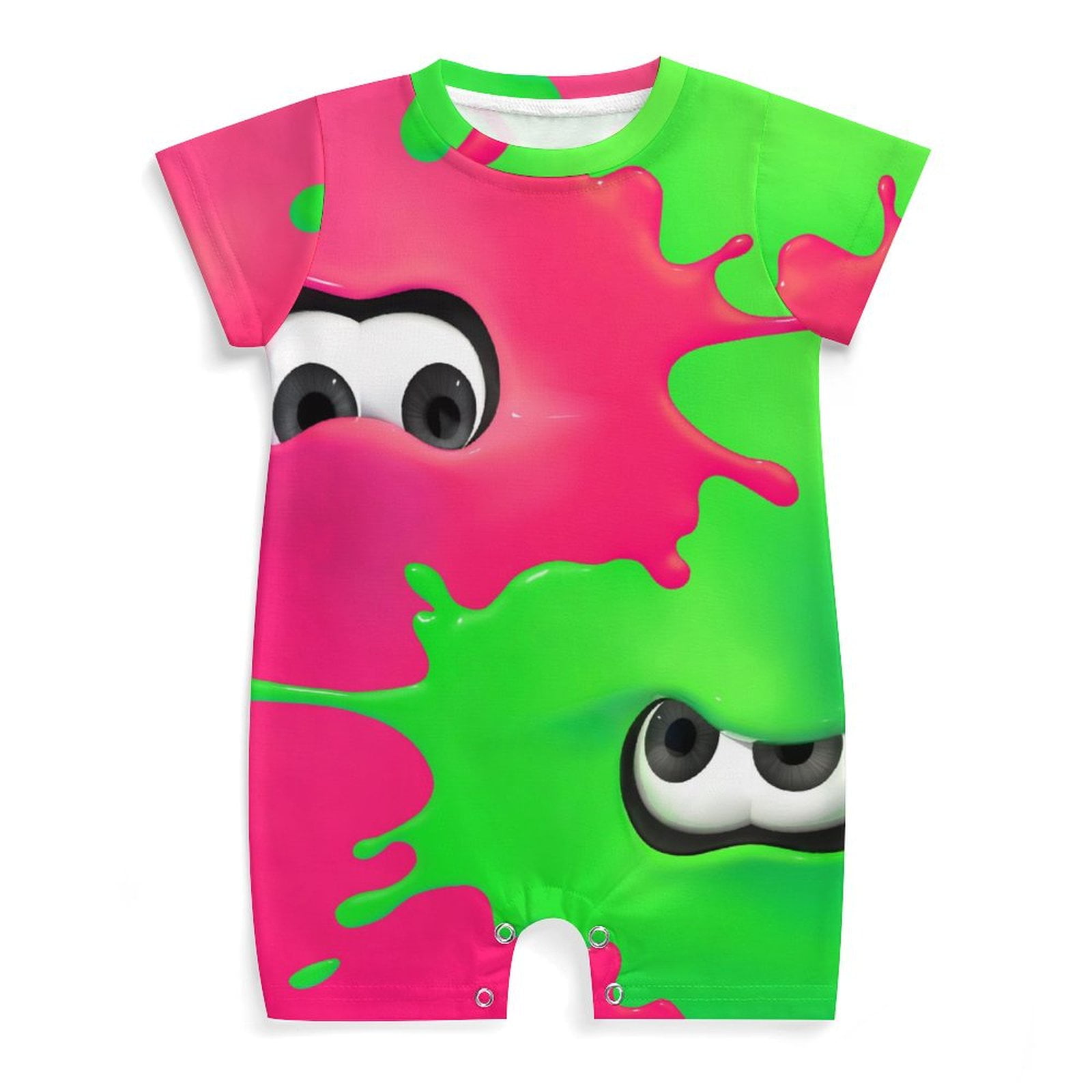 Colorful Splatoon Baby Romper Jumpsuit Summer Short Sleeve One-Piece ...