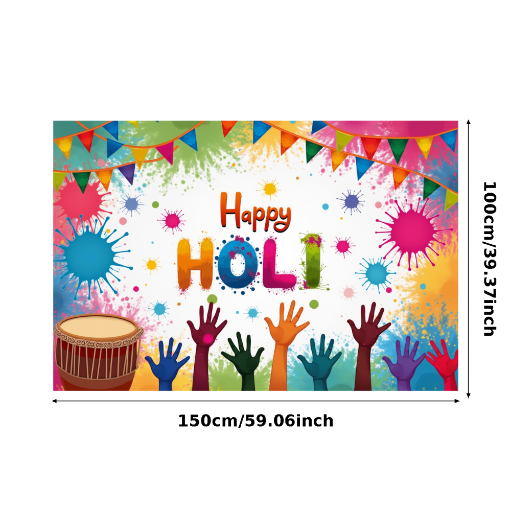 Colorful Splatter Design Holi Festival Banner Background Party ...