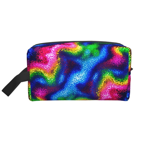 Colorful Splatter Paint Travel Hanging Toiletry Bag For Men Women Water ...