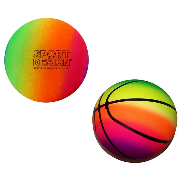 Colorful Sports Playground Rubber Balls 2 Pack 8 inch Diameter Each ...