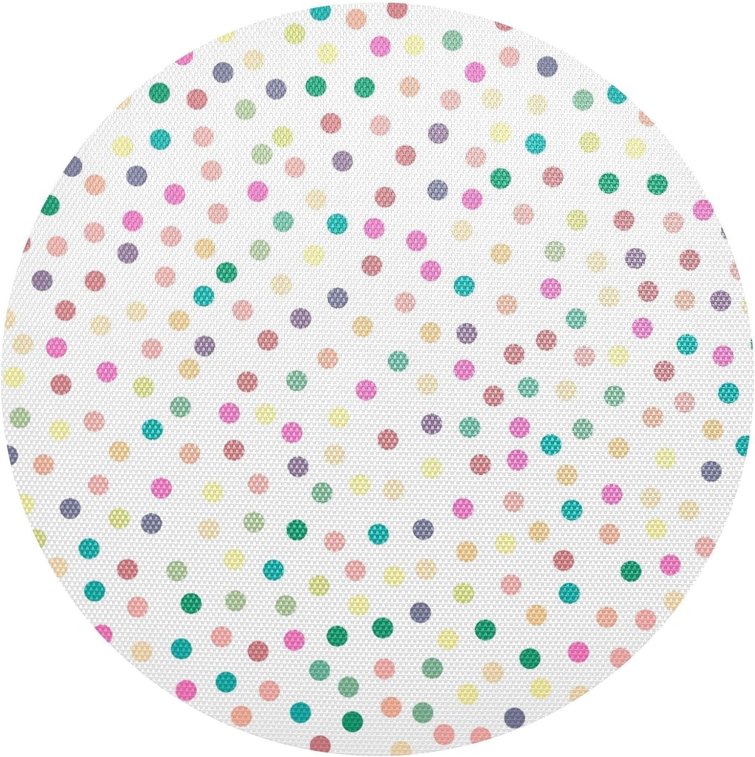 Colorful Spots Round Placemat Set of 4, Non-Slip Heat Resistant ...