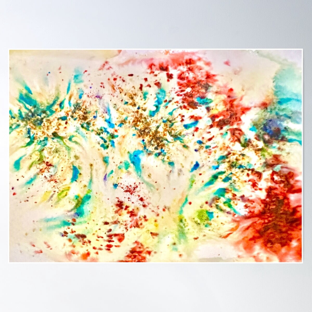Colorful Spray Poster Wall Art, Modern Wall Decor For Living Room ...