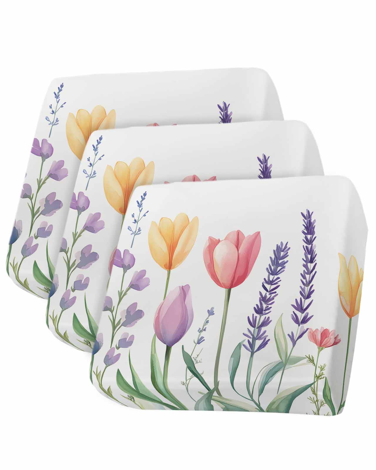 Colorful Spring Floral Sofa Couch Cushion Covers Washable, Removable ...