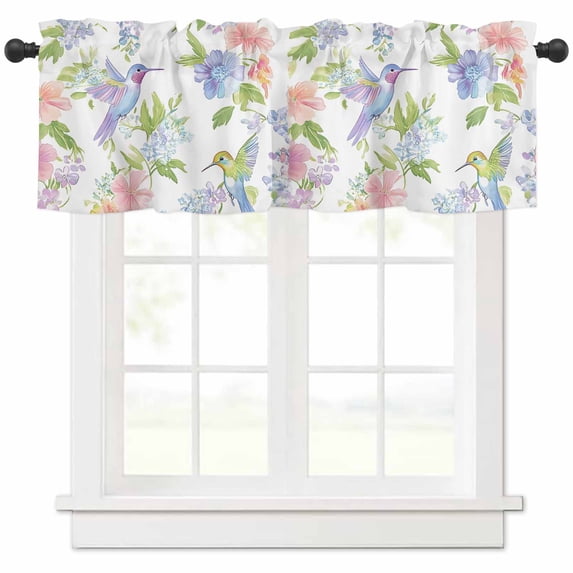 Colorful Spring Floral Valances for Windows Farmhouse Kitchen Curtains ...