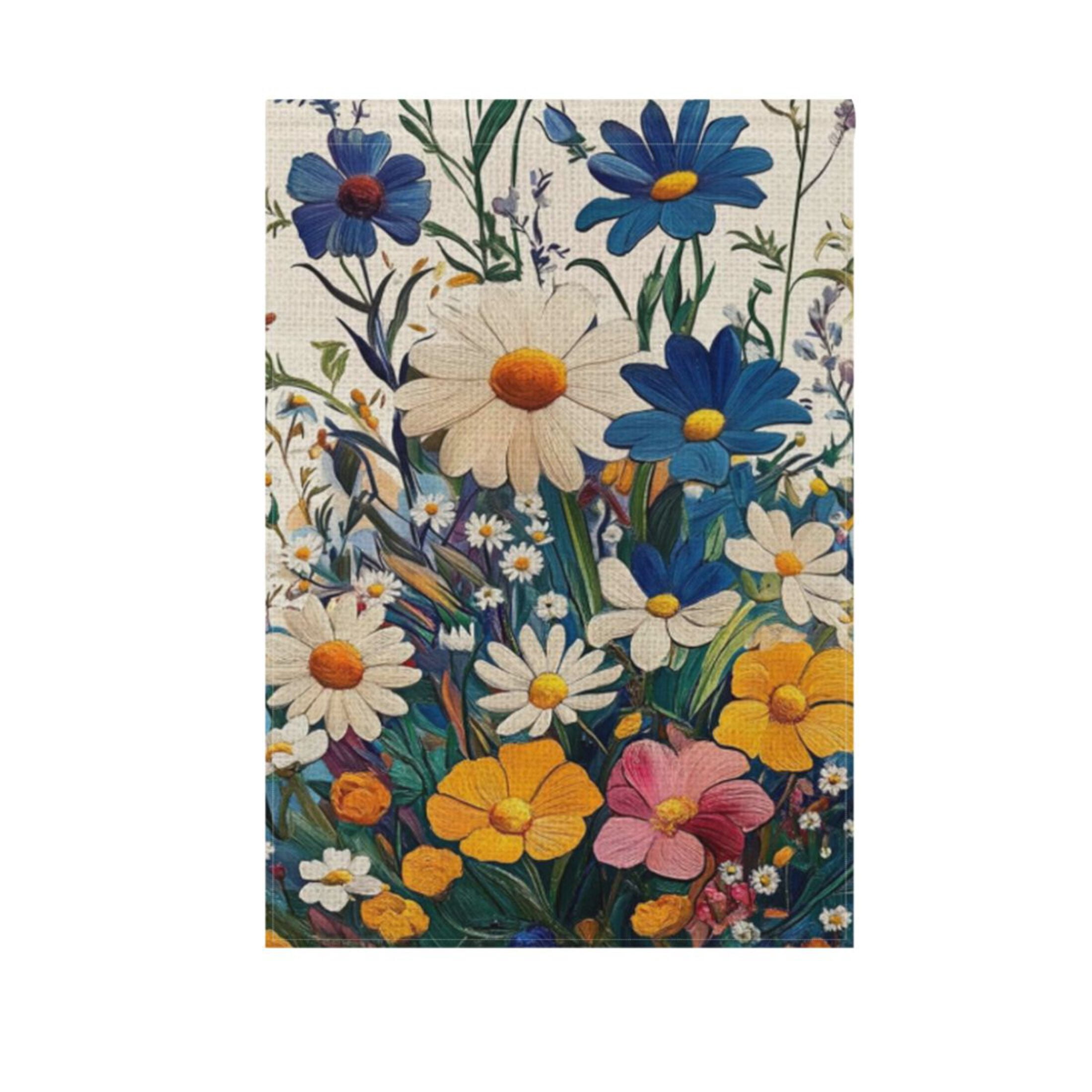 Colorful Spring Flowers Garden Flag Double Sided 12 x 18/28 x 40 Inch ...