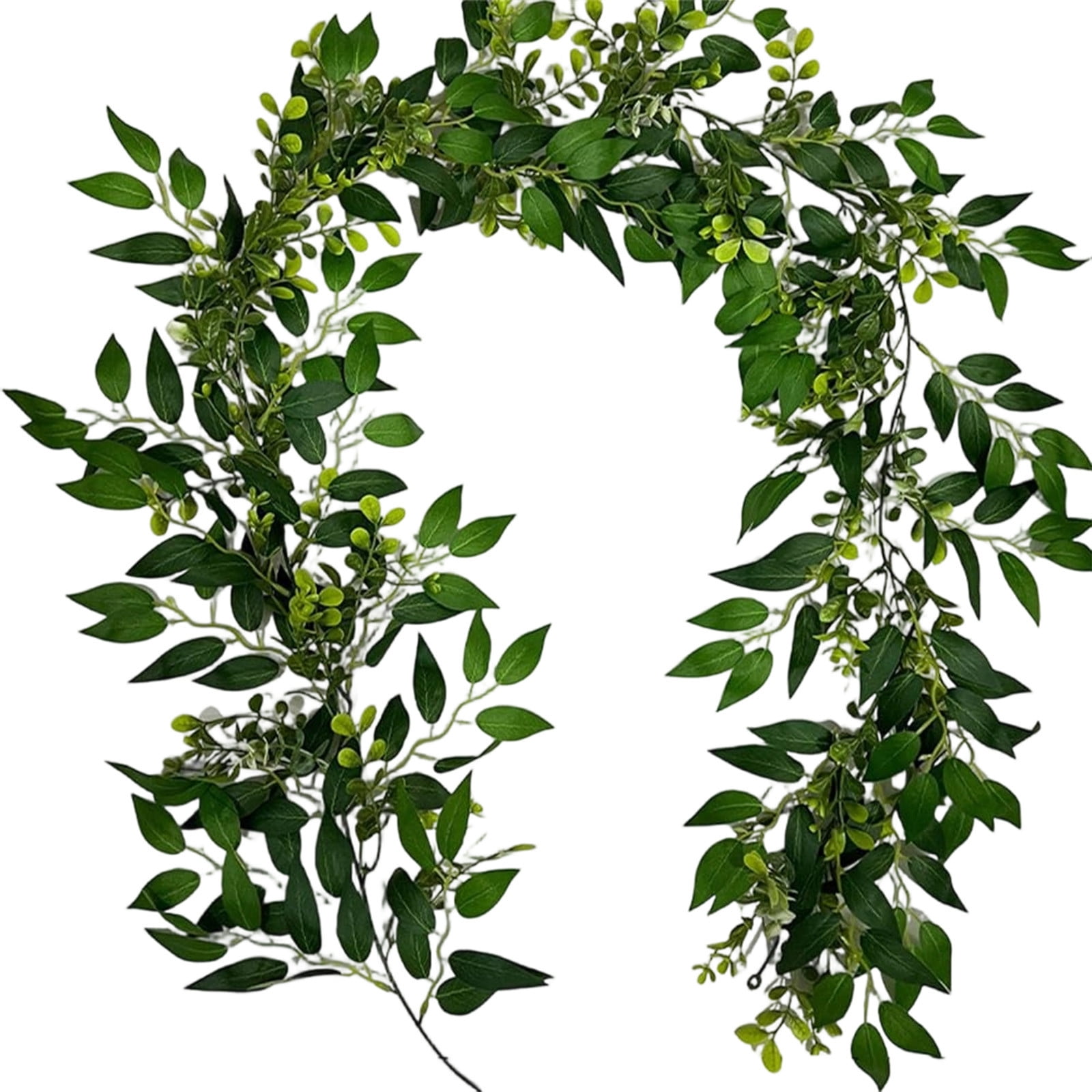 Colorful Spring Vine Garland, 75in (Green) - Willow & Money Leaves ...