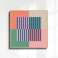 Colorful Square Art Print, Mid Century Modern Square Wall Art ...