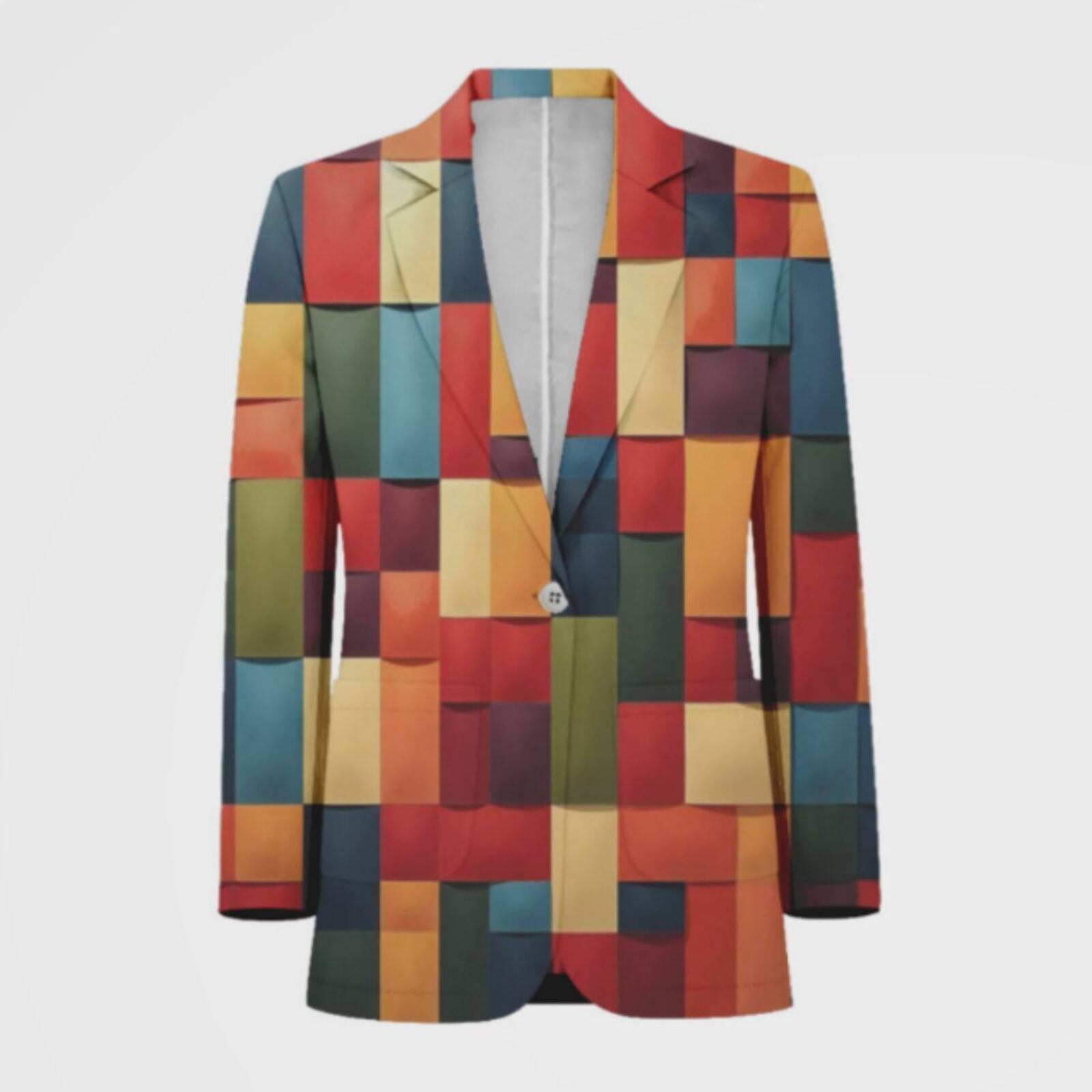 Colorful Squares-01 Men Blazers Slim Clothing Summer Jacket Man ...