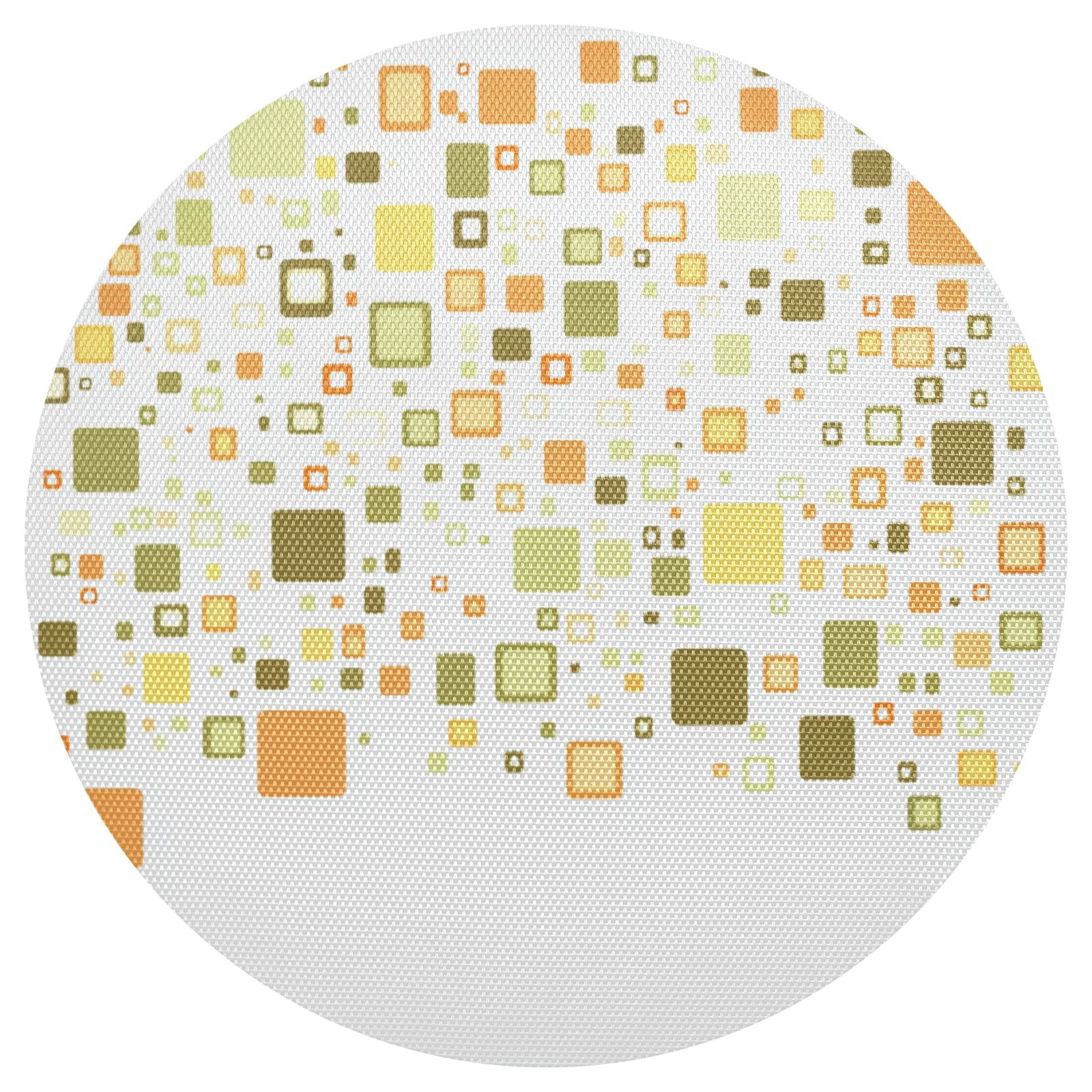 Colorful Squares Pattern Design 4-Piece 15.4in Heat-Proof PVC Plate ...