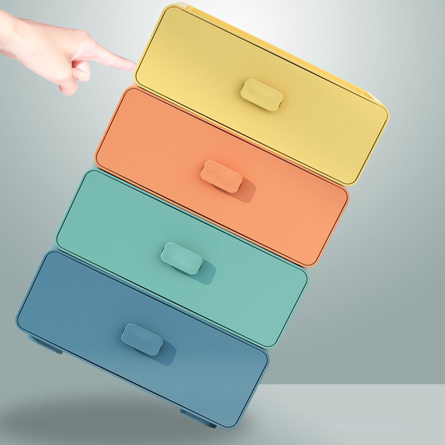 Colorful Stackable Storage Box,Large-capacity Desktop Storage ...