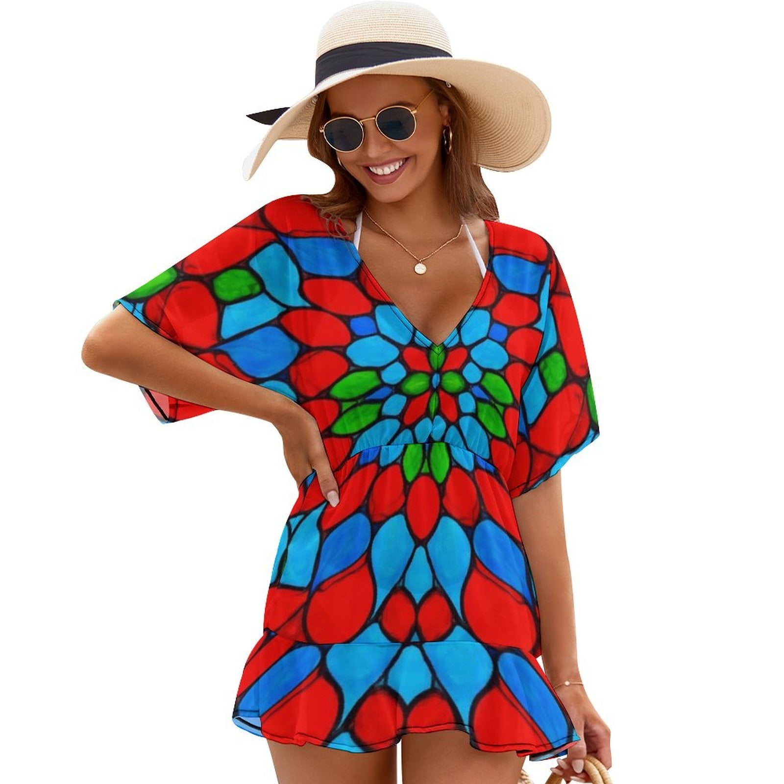 Colorful Stained Glass Design Women's Luxury Party Dress Evening ...