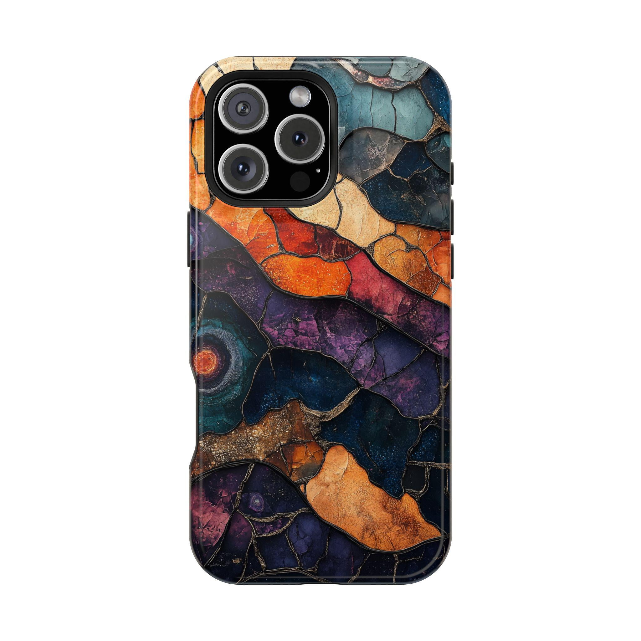 Colorful Stained Glass Mosaic Abstract Art Phone Case with iPhone 17 to ...