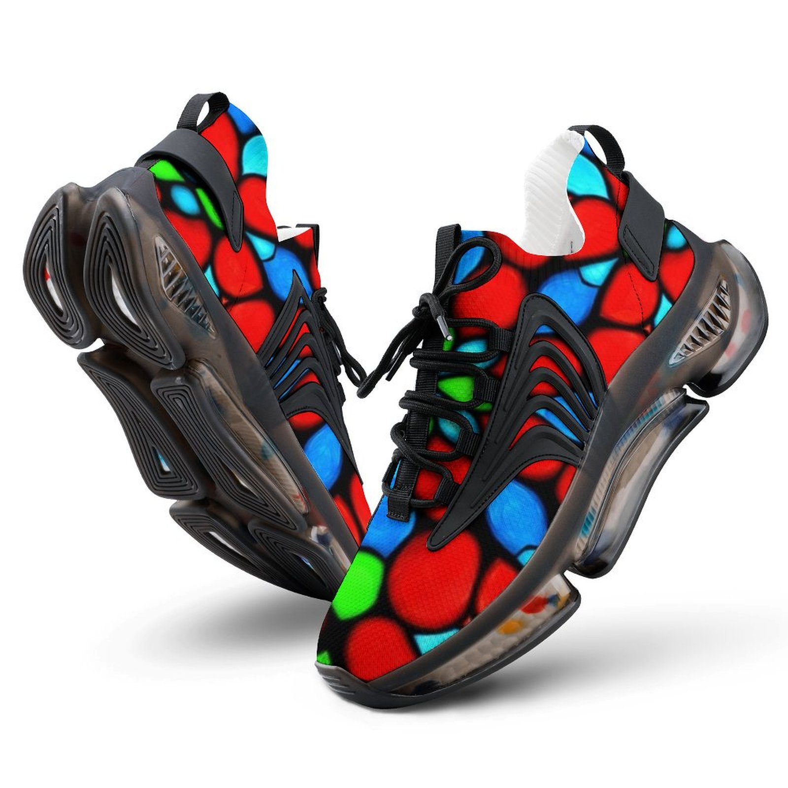Colorful Stained Glass Pattern Walking Shoes for Men Woman Lightweight ...
