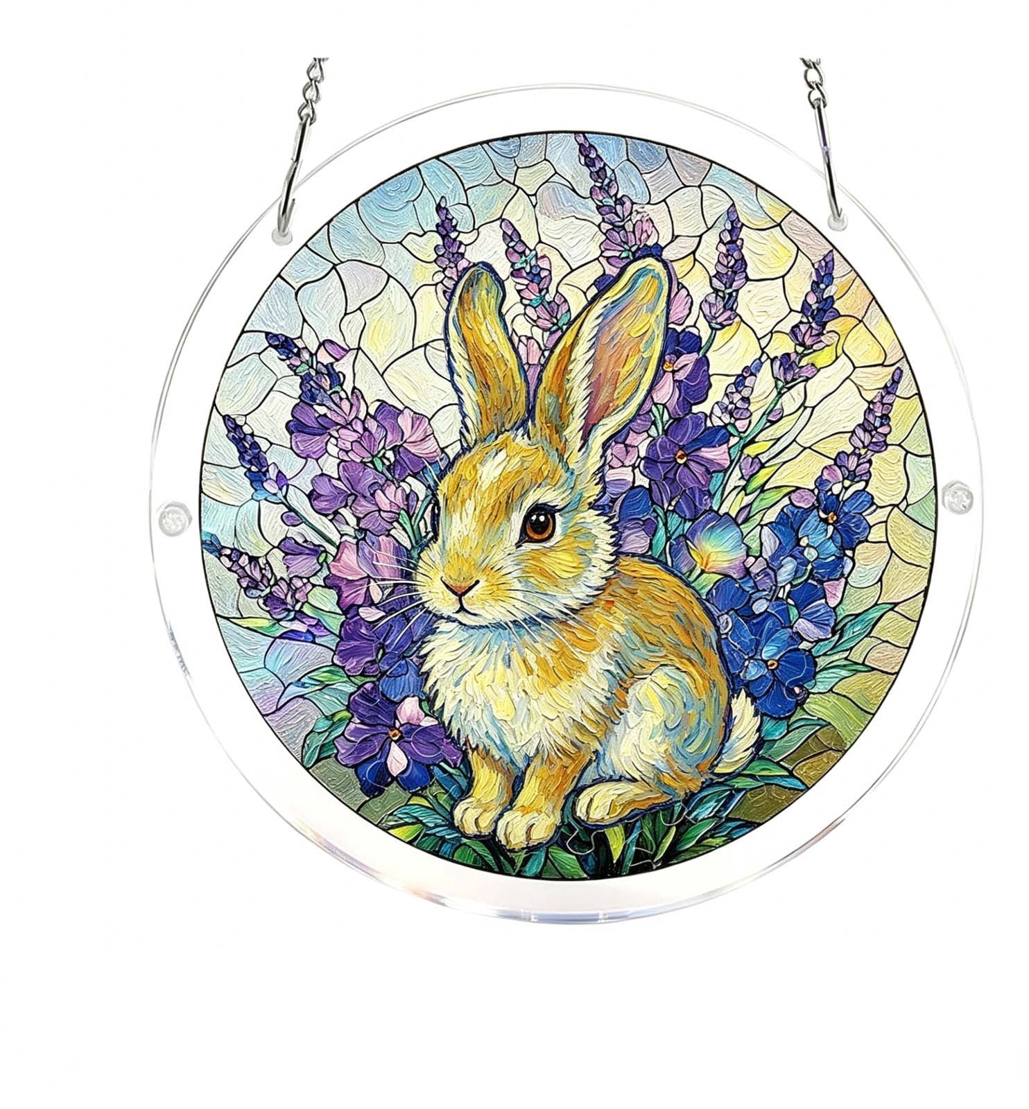 Colorful Stained Glass Style Acrylic Suncatcher Window Hanging Decor ...