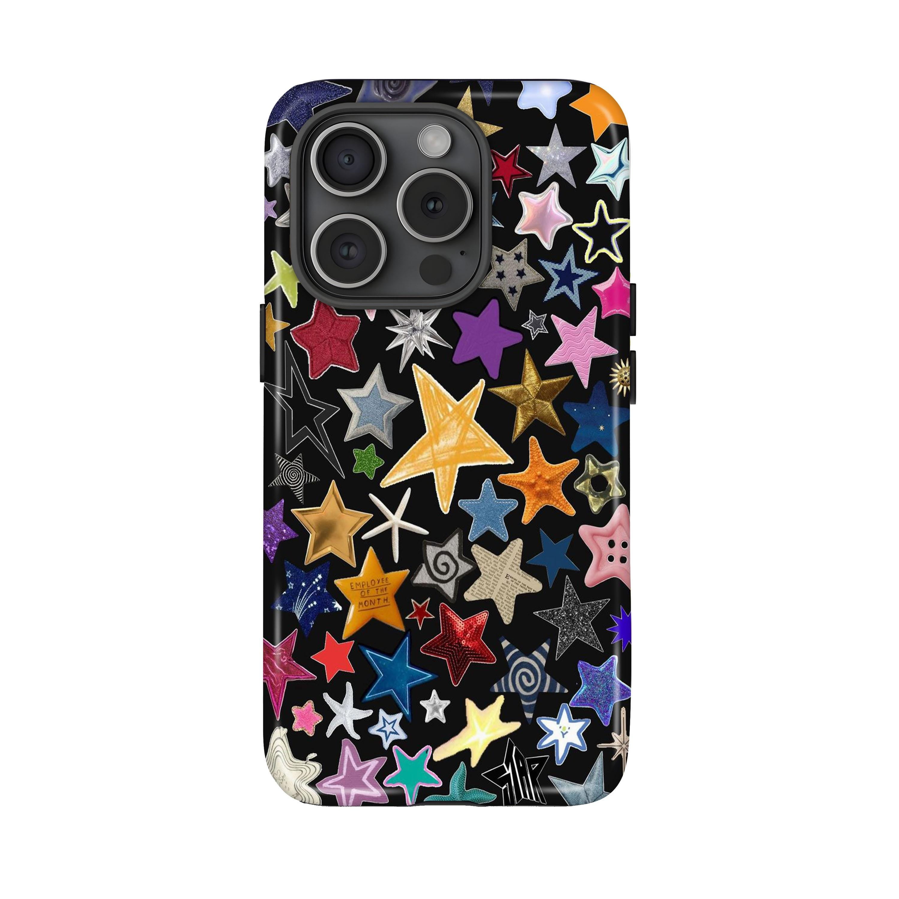 Colorful Star Collage Mixed Art Phone Case iPhone 17 16 15 14 13 12 11 ...
