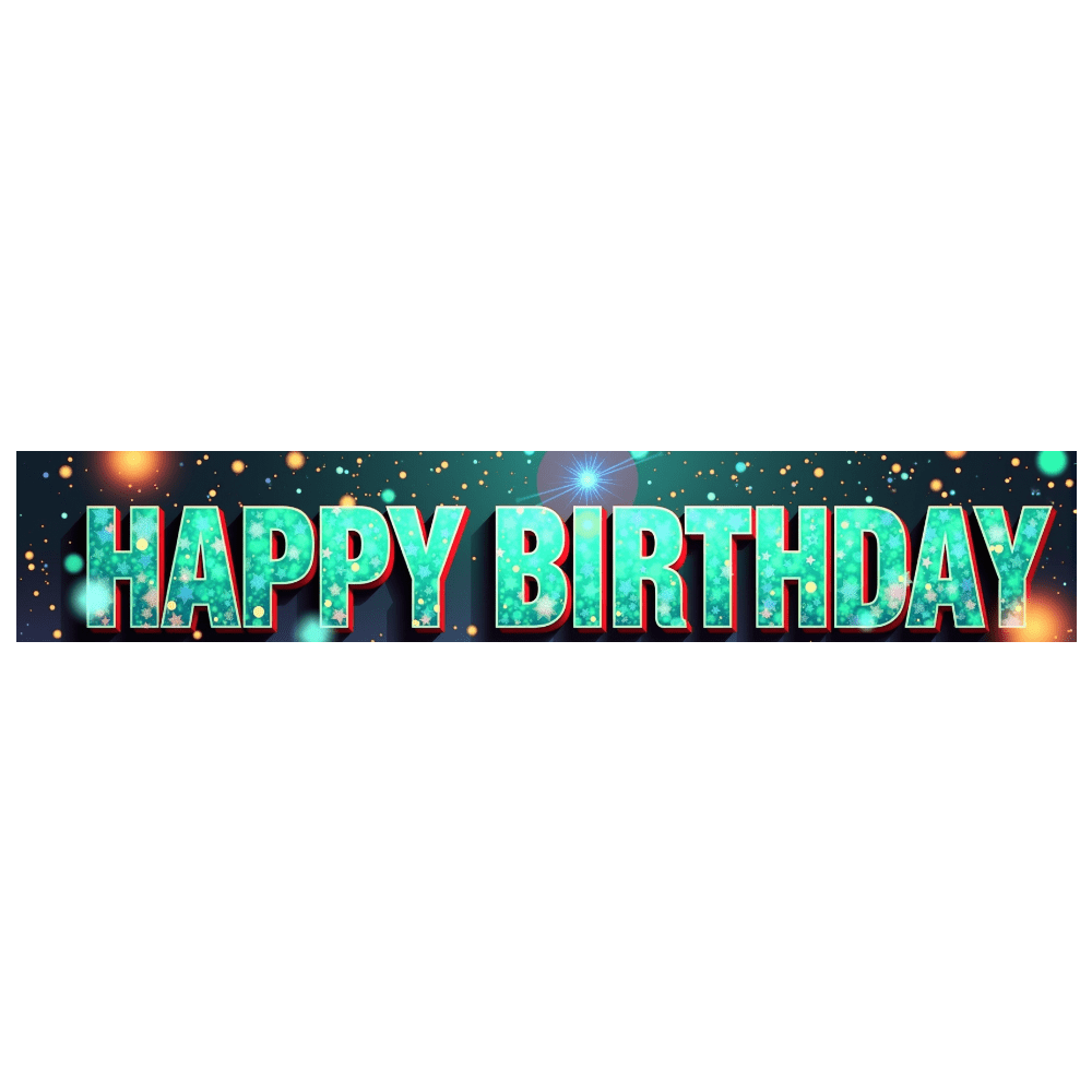 Colorful Star Decorated Happy Birthday Banner Backdrop Background for ...