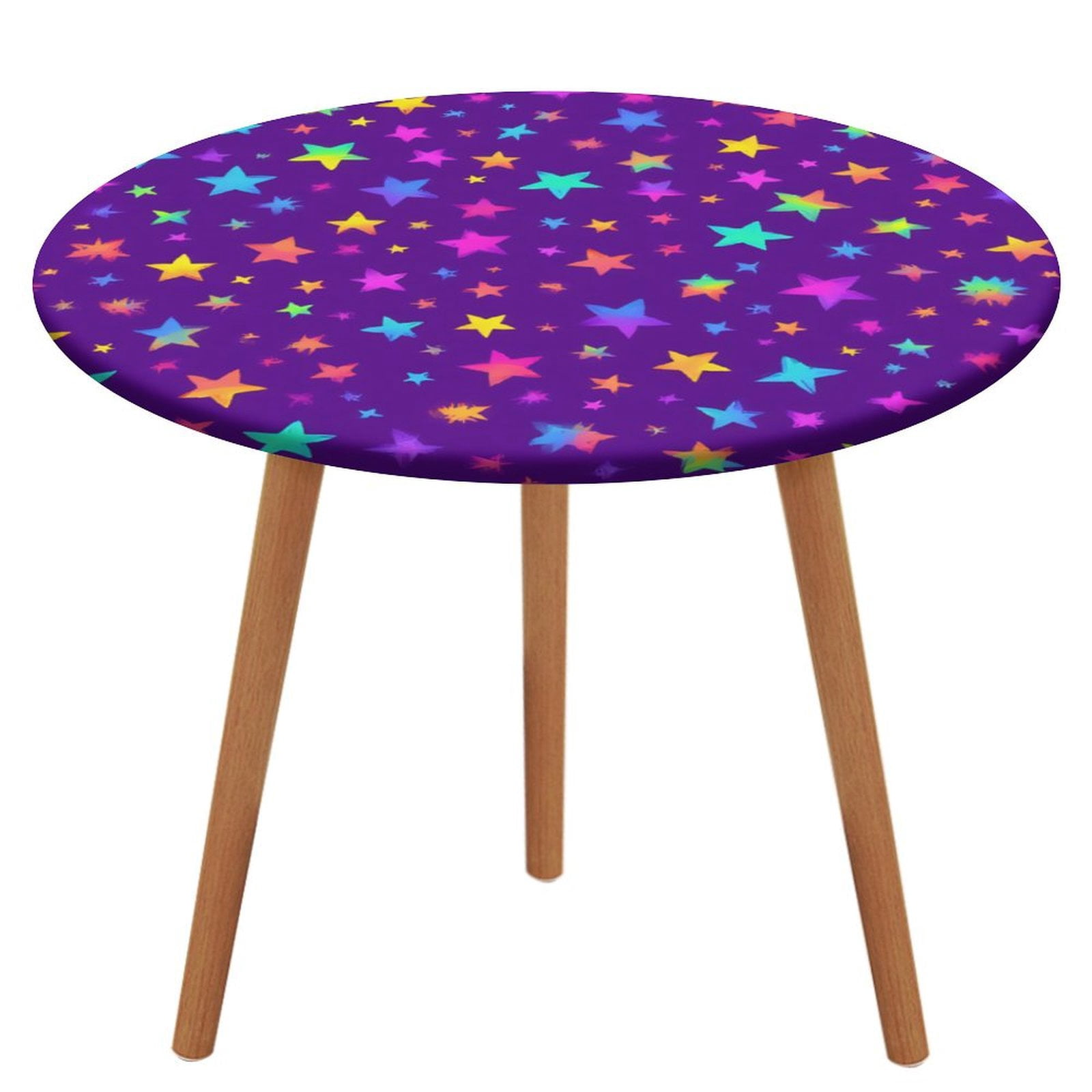 Colorful Star Pattern Background Pattern Round Tablecloth Waterproof ...