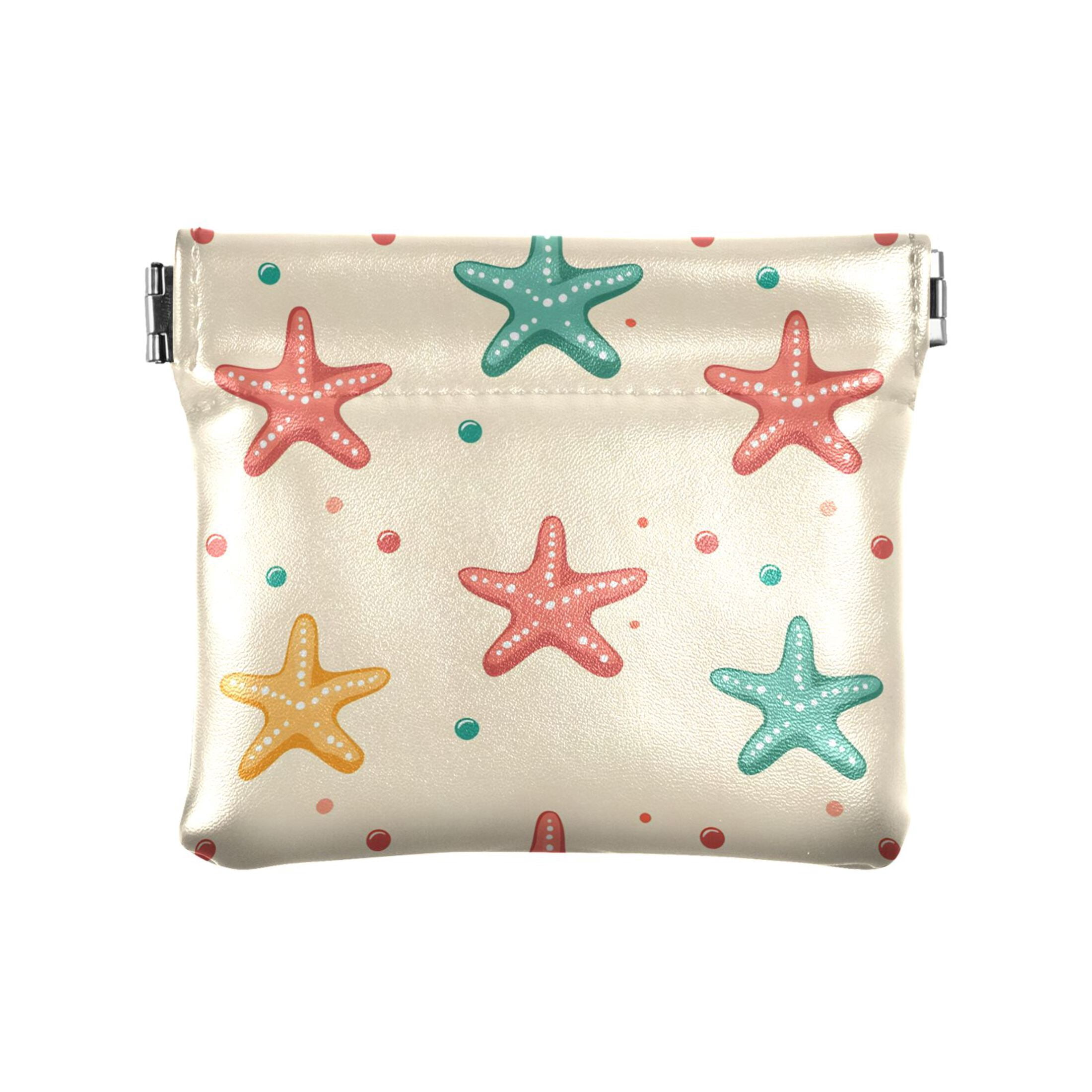 Colorful Starfish Wallet Small PU Leather Change Pouch Wallet for Women ...