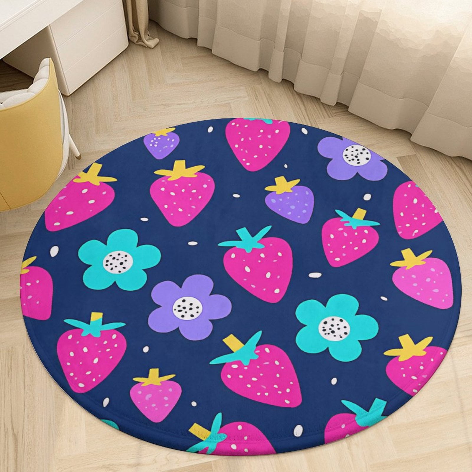 Colorful Stars Clouds And Moon Round Area Rugs for Bedroom Living Room ...