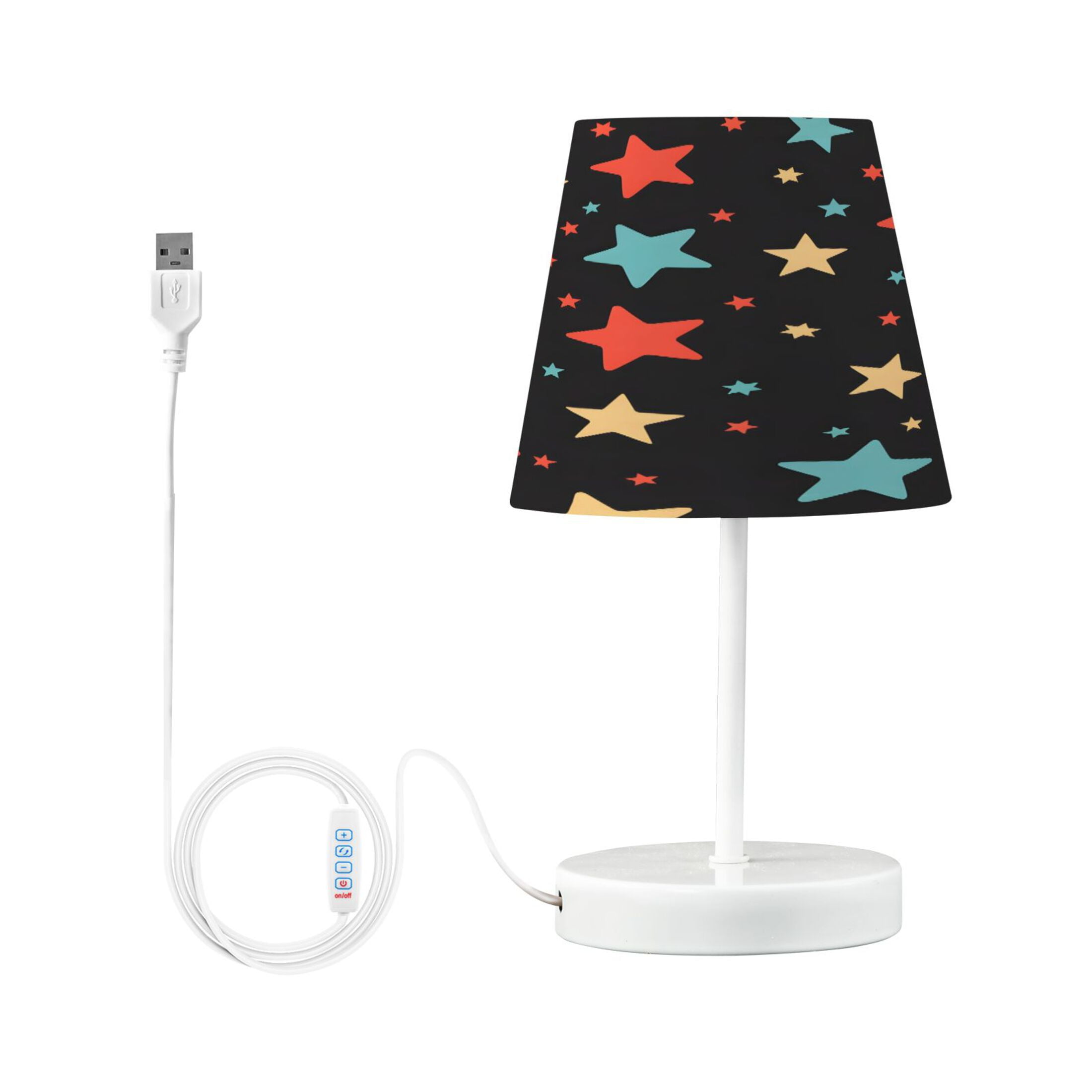 Colorful Stars Desk Lamp LED Table Nightstand Lamps with 3 Color ...