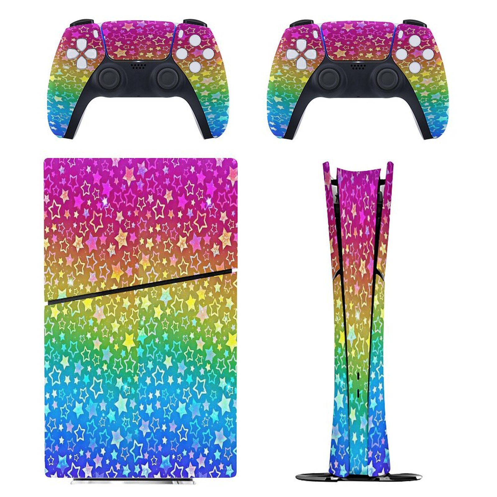 Colorful Stars PS5/PS5 Slim Digital Disc Skin Sticker For Console And ...