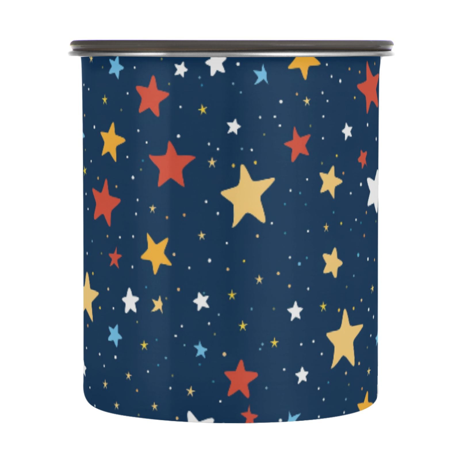 Colorful Stars Polka Dots Airtight Coffee Bean Canister 30oz Food ...