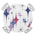 Colorful Stars Round Table Cover, Vintage Lavender Purple Pink Star ...