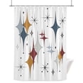 Colorful Stars Shower Curtains for Bathroom, Vintage Grey Yellow Red ...
