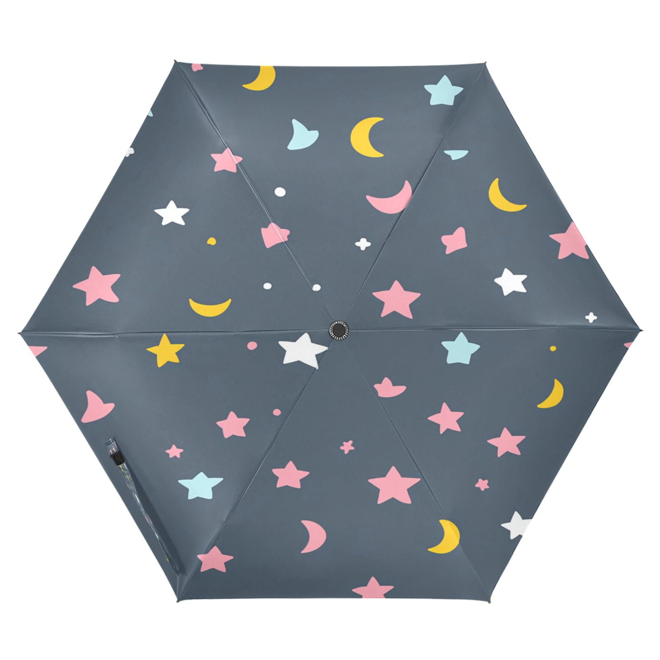 Colorful Stars and Moons Folding Umbrella UV50+ Waterproof Sun ...