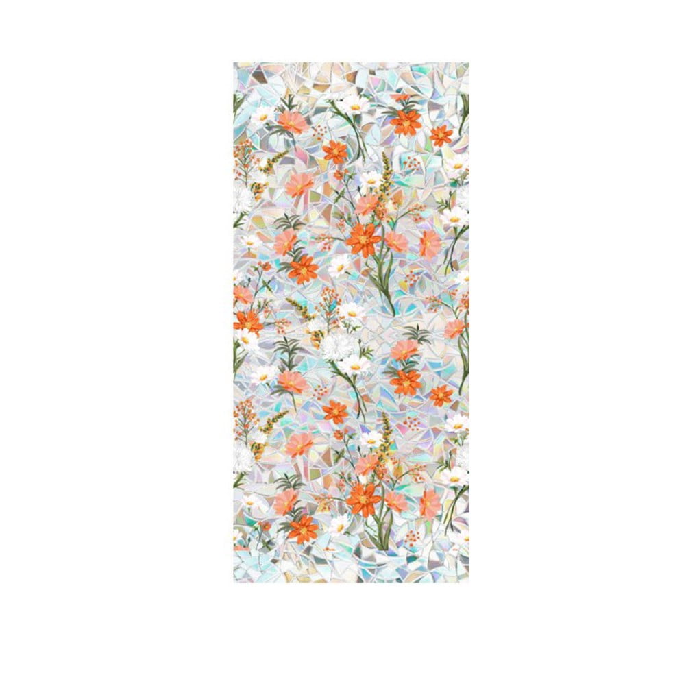 Colorful Static Glass Sticker Pvc Double-Sided Flower Removable Window ...
