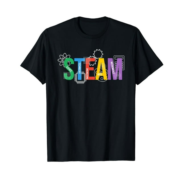 Colorful Steam Letters For Steam Program Teacher And Student T-Shirt ...