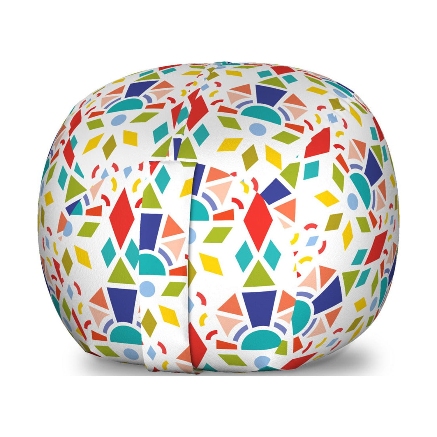 Colorful Storage Toy Bag Chair, Abstract Geometric Shapes with Rhombus ...