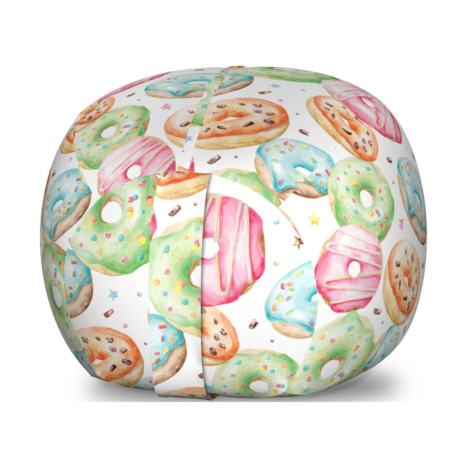 Colorful Storage Toy Bag Chair, Delicious Watercolor Pattern with ...