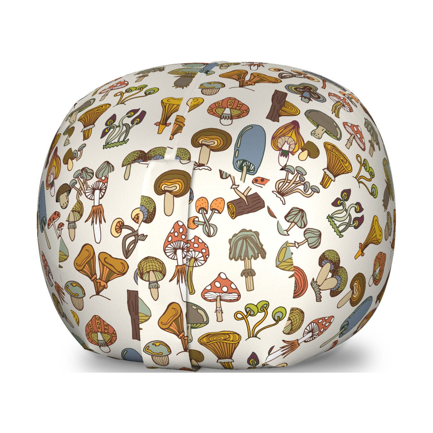 Colorful Storage Toy Bag Chair, Pattern of Mushrooms with Different ...