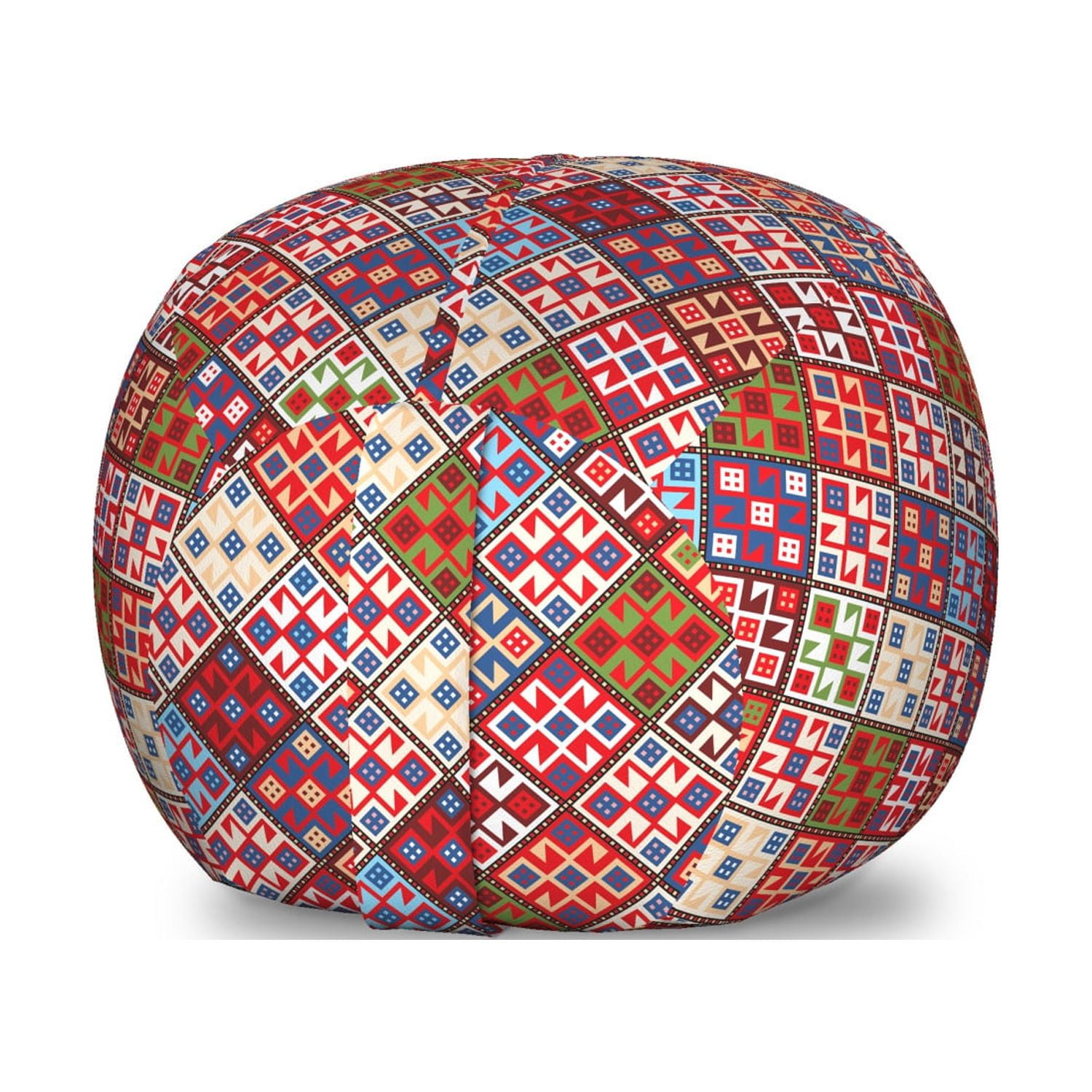 Colorful Storage Toy Bag Chair, Various Skewed Square Nomadic Rug ... Colorful Storage Toy Bag Chair, Various Skewed Square Nomadic Rug ...