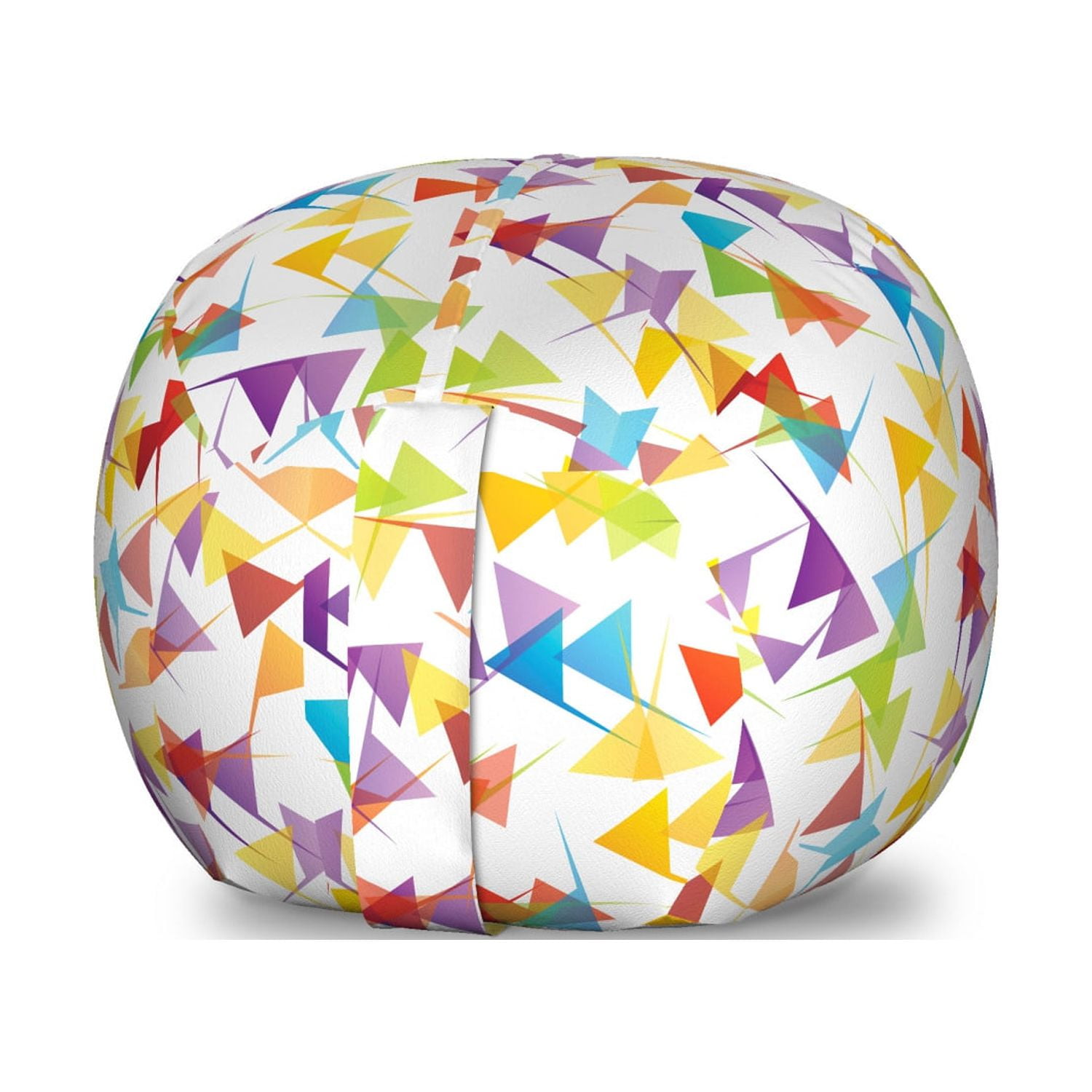 Colorful Storage Toy Bag Chair, Various Toned Flags in Triangle Shapes ...