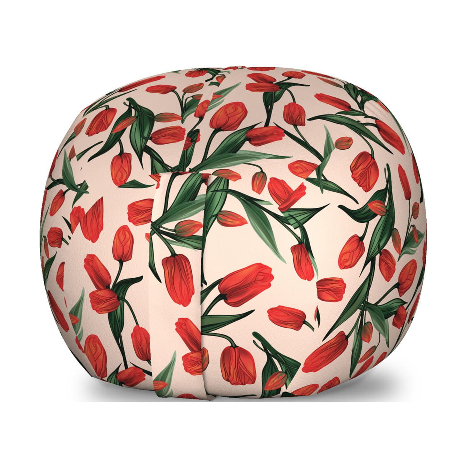 Colorful Storage Toy Bag Chair, Vermilion Colored Tulip Flowers and ...